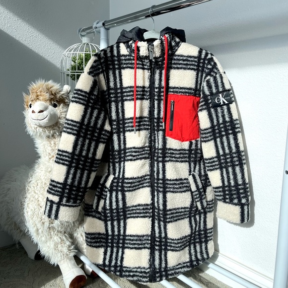 Calvin Klein Jeans | Jackets & Coats | New Calvin Klein Checkered Teddy ...